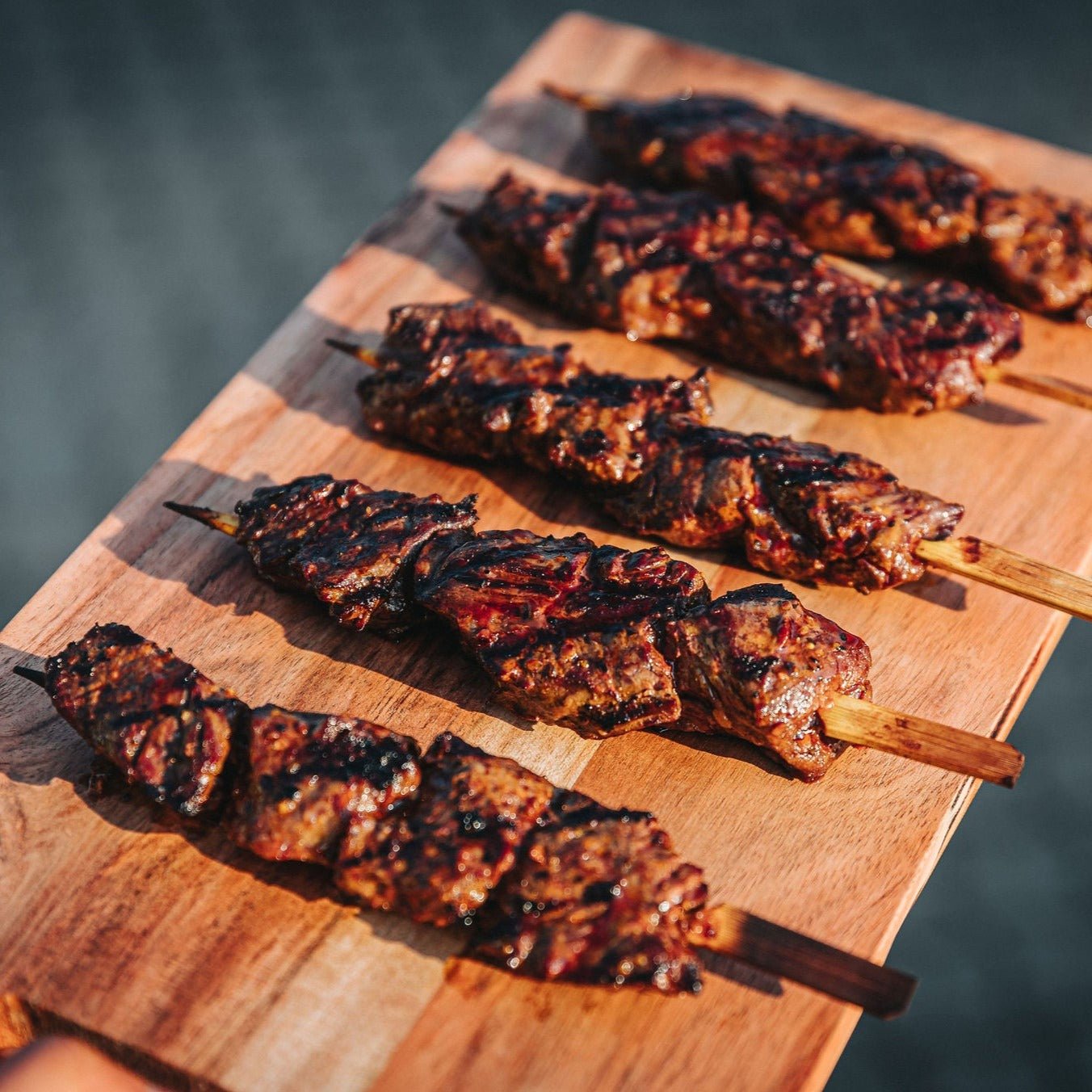 Oksemørbrad Spyd m. Black Garlic Marinade - 5x100g: Køb Online ...